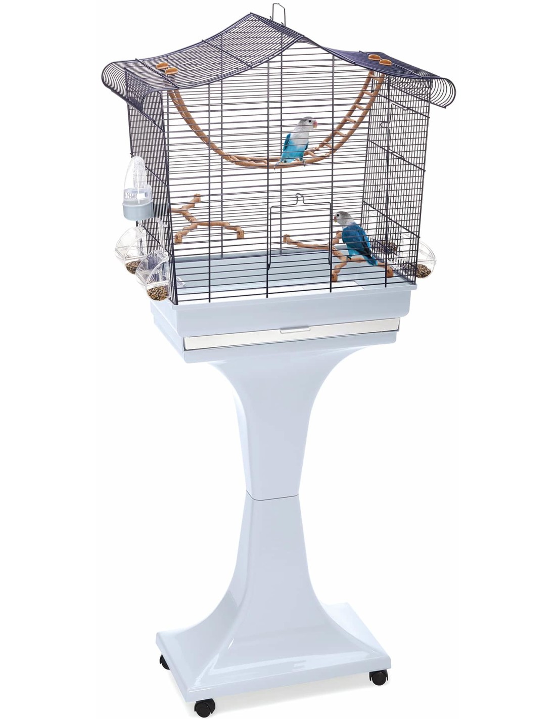 JAULA PAJAROS SOFIA AZUL IMAC - 62,5 X 33 X 61-132 CM