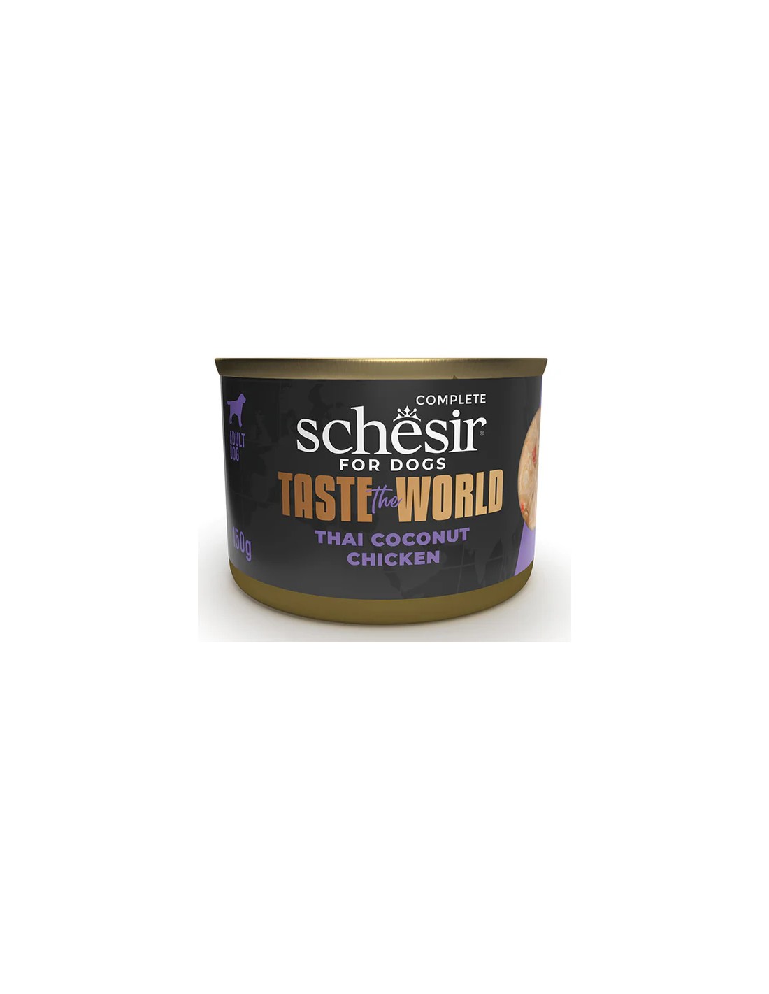 SCHESIR DOG TASTE OF THE WORLD POLLO CON COCO THAI CAJA (8 LATAS X 150GR) - 8 X 150 GR