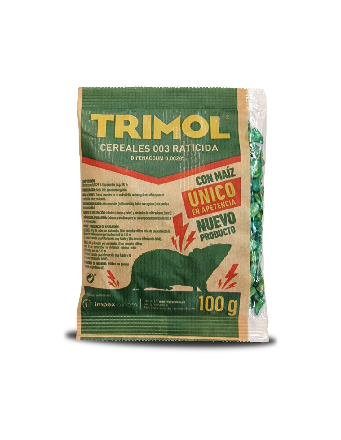 RATICIDA TRIMOL CEREALES 003 - 100 GR